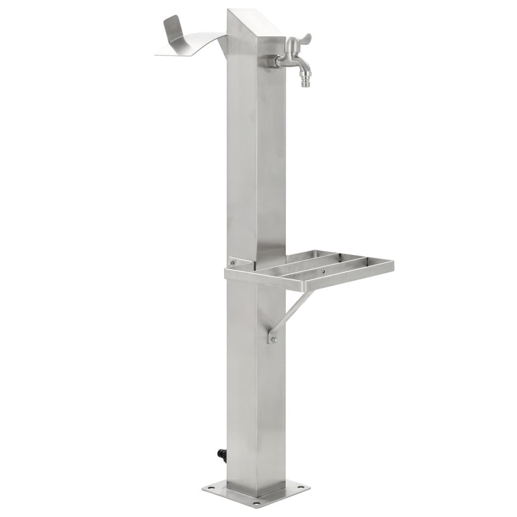 INOX slavina za vodu na četvrtastom stupu visine 95 cm - NOVO!!