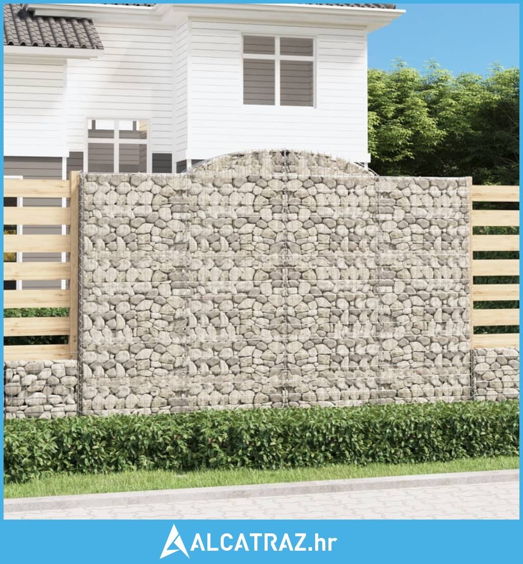 Lučne gabionske košare 9 kom 300x50x200/220cm pocinčano željezo - NOVO