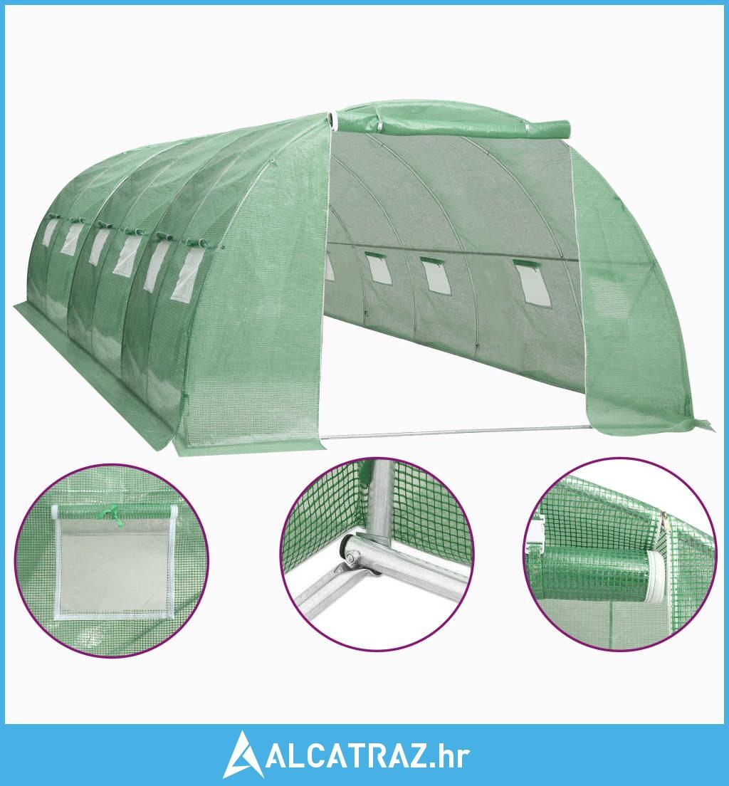 Staklenik 24 m² 6 x 4 x 2 m - NOVO