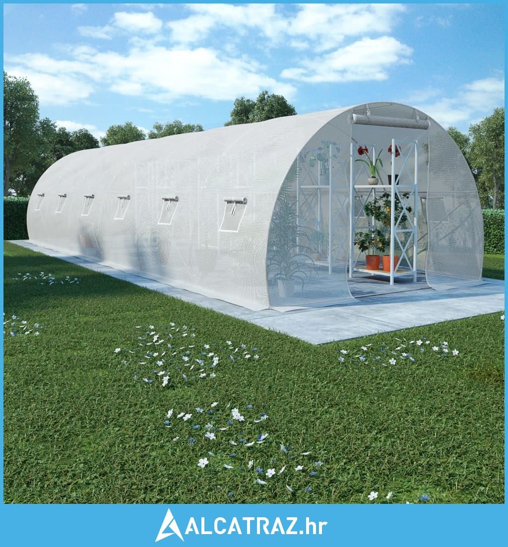 Staklenik 27 m² 900 x 300 x 200 cm - NOVO