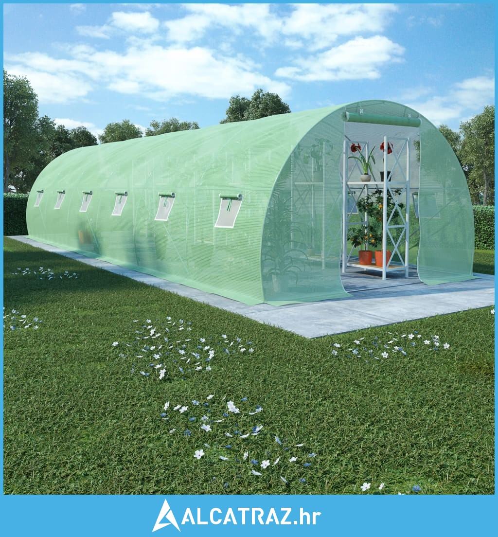 Staklenik 27 m² 900 x 300 x 200 cm - NOVO