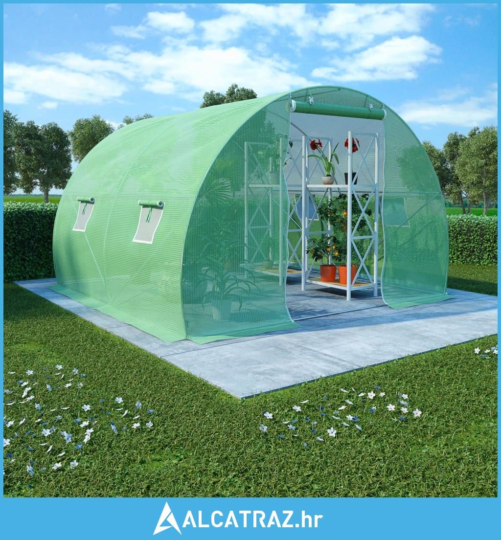 Staklenik 6 m² 3 x 2 x 2 m - NOVO