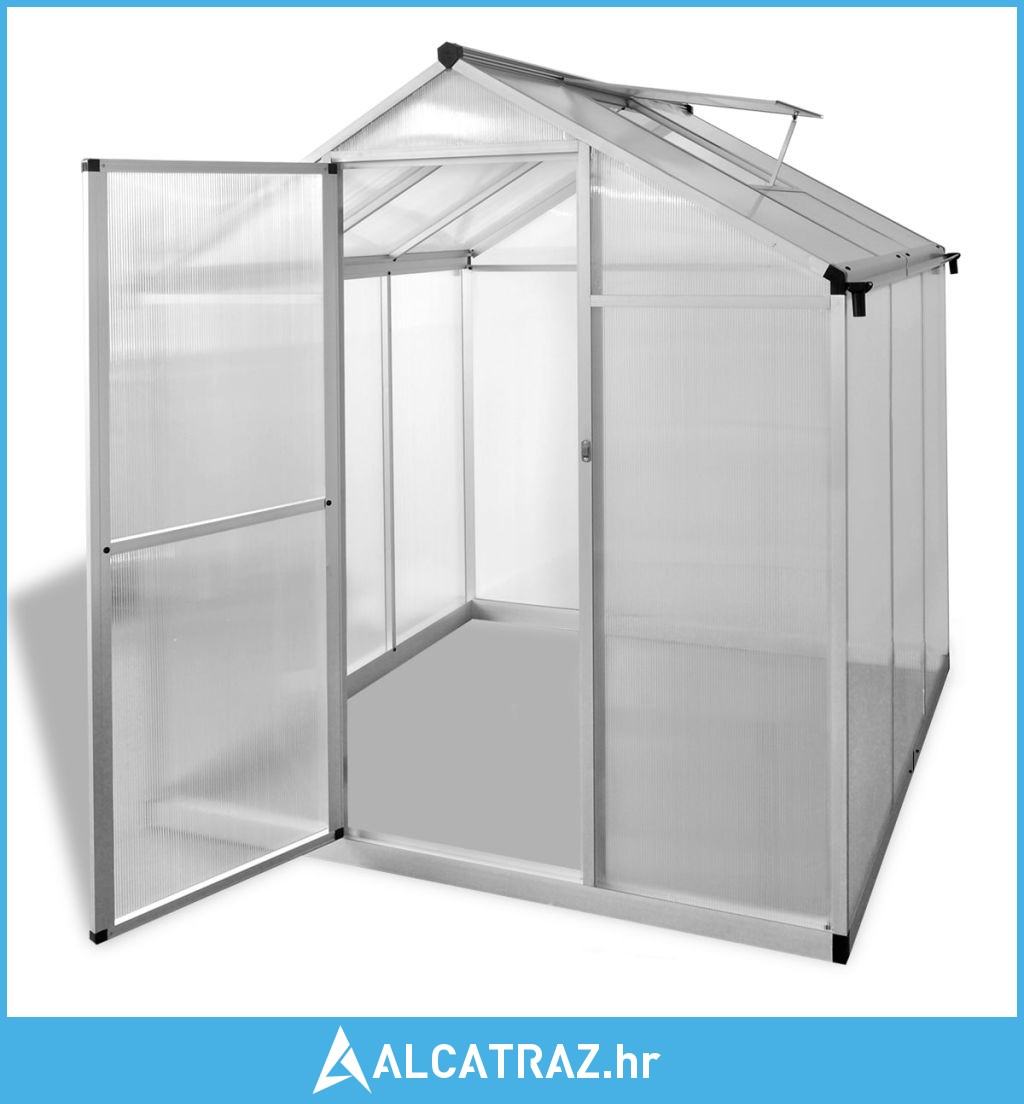 Staklenik Ojačani Aluminij 3,46 m² - NOVO