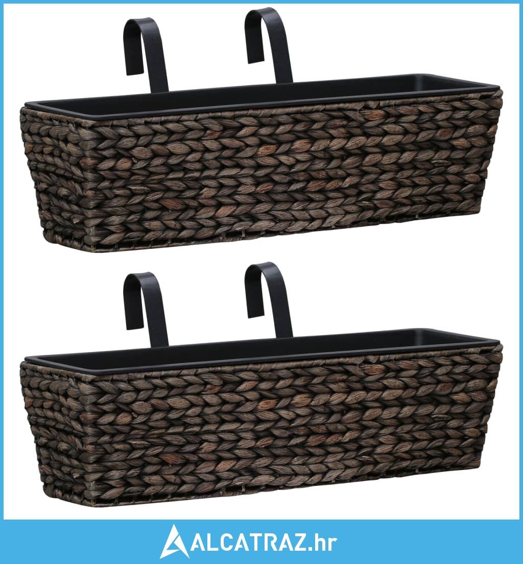 Vrtne posude za sadnju od vodenog zumbula 2 kom smeđe - NOVO