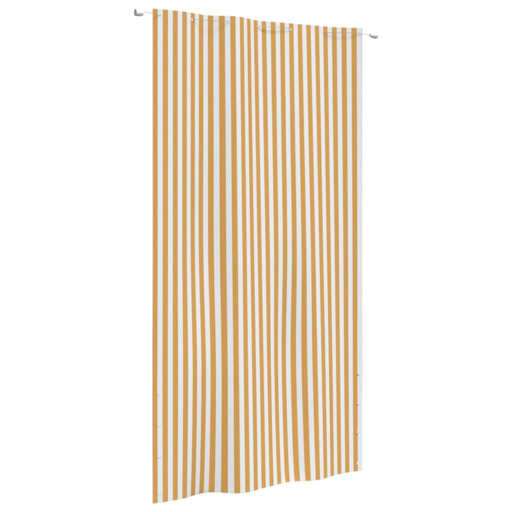 Balkonski zastor žuto-bijeli 140 x 240 cm od tkanine Oxford - NOVO