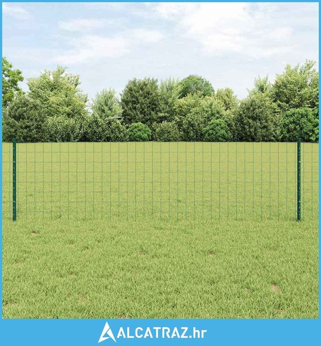 Euro ograda set Set od 2 Zelena Čelična žica s PVC premazom - NOVO