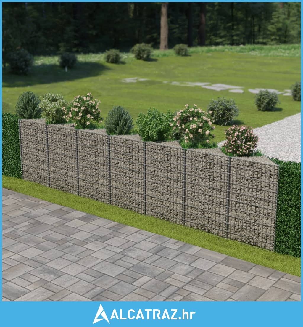 Gabionski zid od pocinčanog čelika 450 x 30 x 100 cm - NOVO