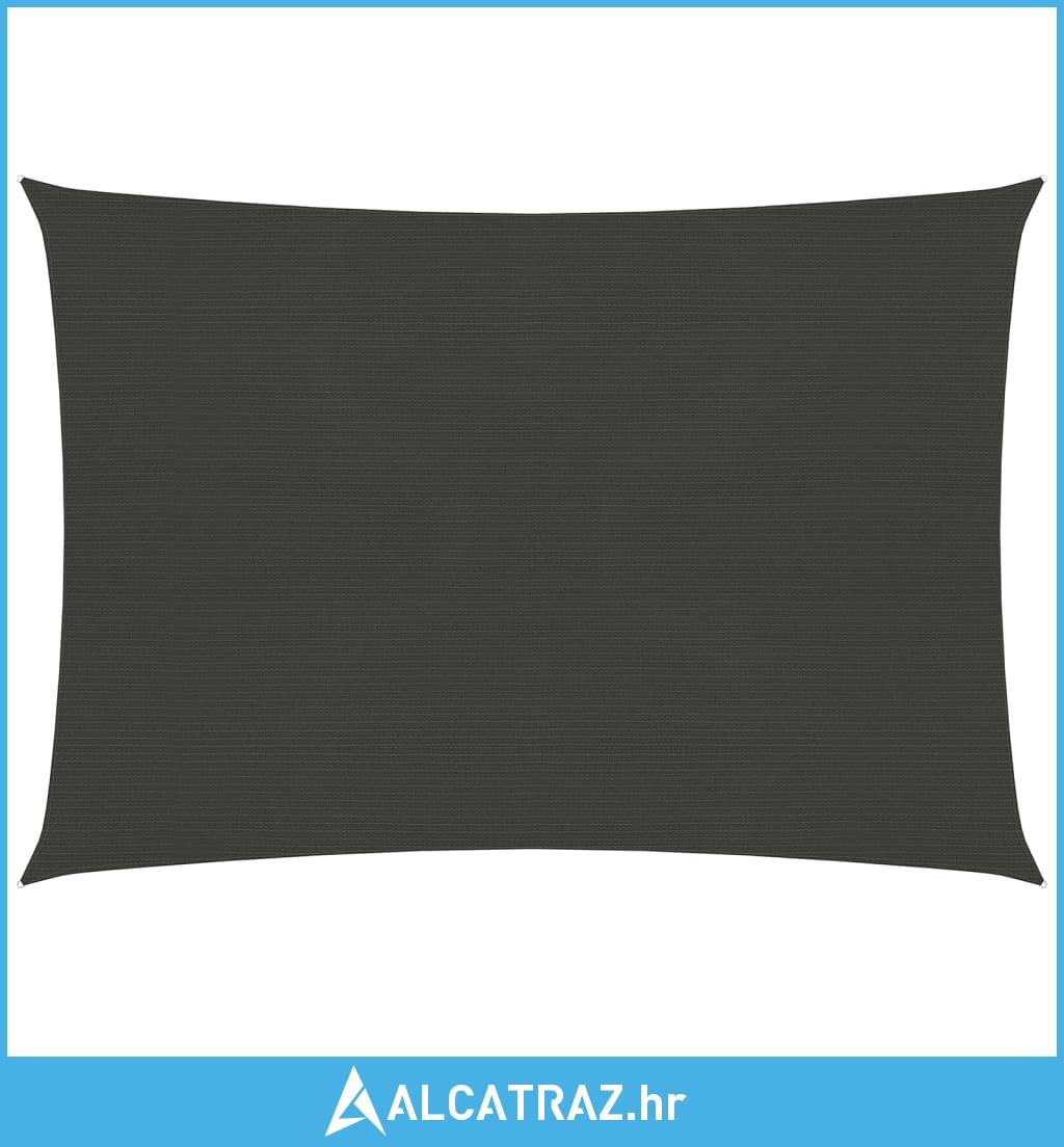 Jedro za zaštitu od sunca 160 g/m² antracit 5 x 6 m HDPE - NOVO