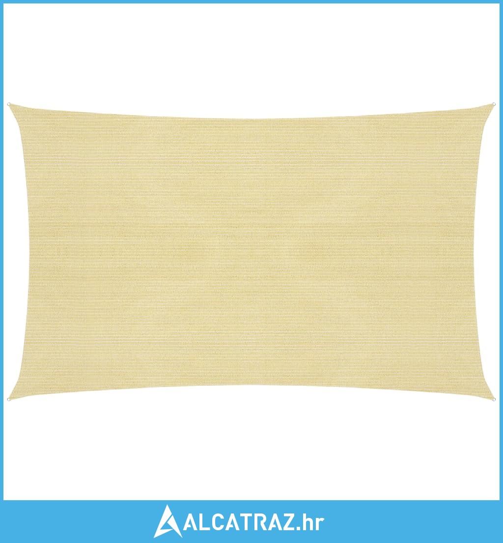 Jedro za zaštitu od sunca 160 g/m² bež 3 x 5 m HDPE - NOVO