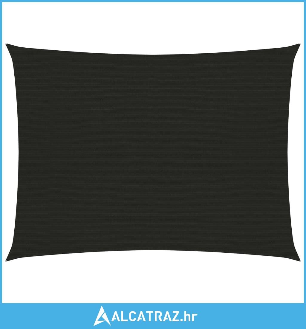 Jedro za zaštitu od sunca 160 g/m² crno 6 x 7 m HDPE - NOVO