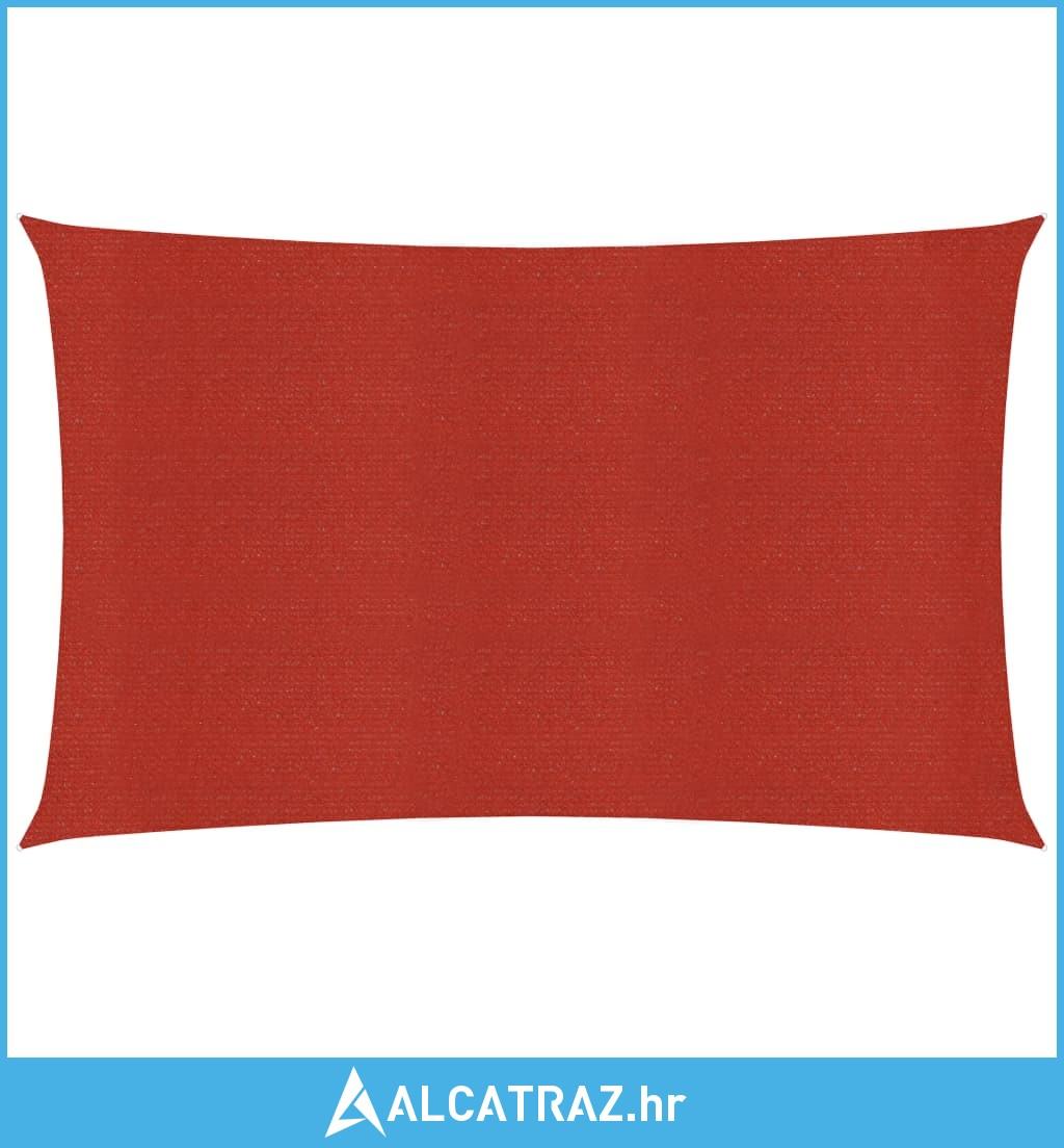 Jedro za zaštitu od sunca 160 g/m² crveno 4 x 7 m HDPE - NOVO