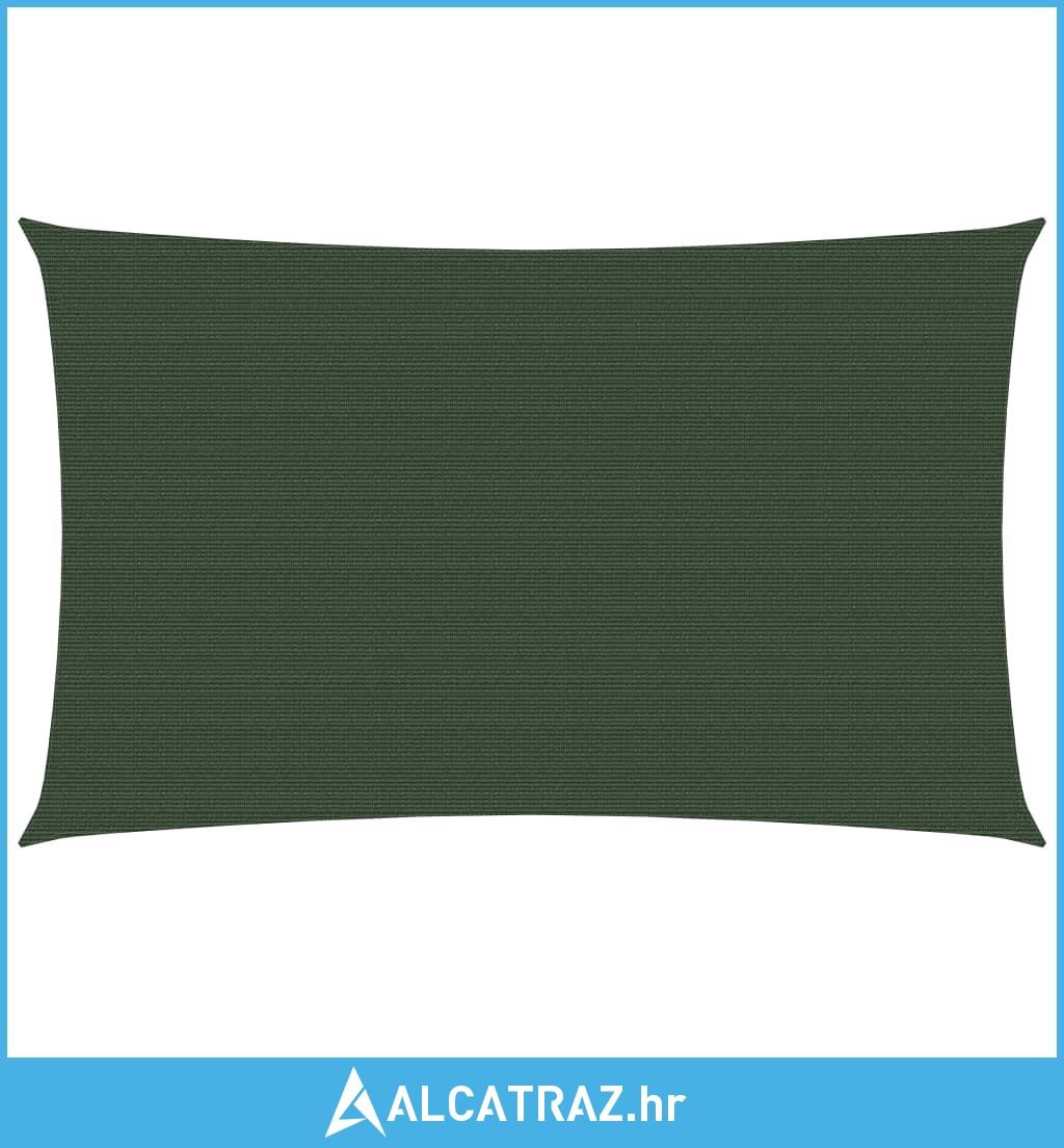 Jedro za zaštitu od sunca 160 g/m² tamnozeleno 6 x 8 m HDPE - NOVO