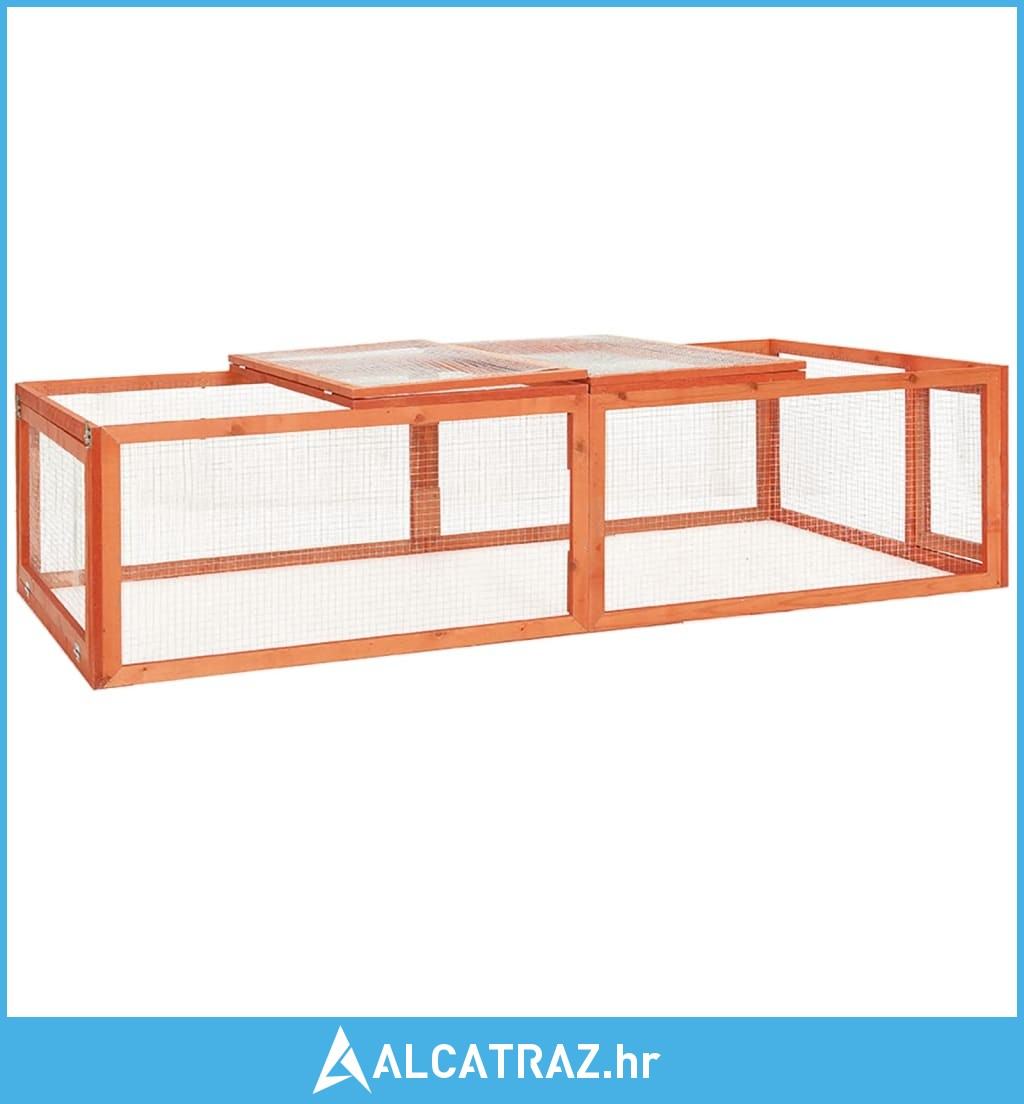 Kavez za zečeve 183 x 90 x 46,5 cm od masivne jelovine - NOVO