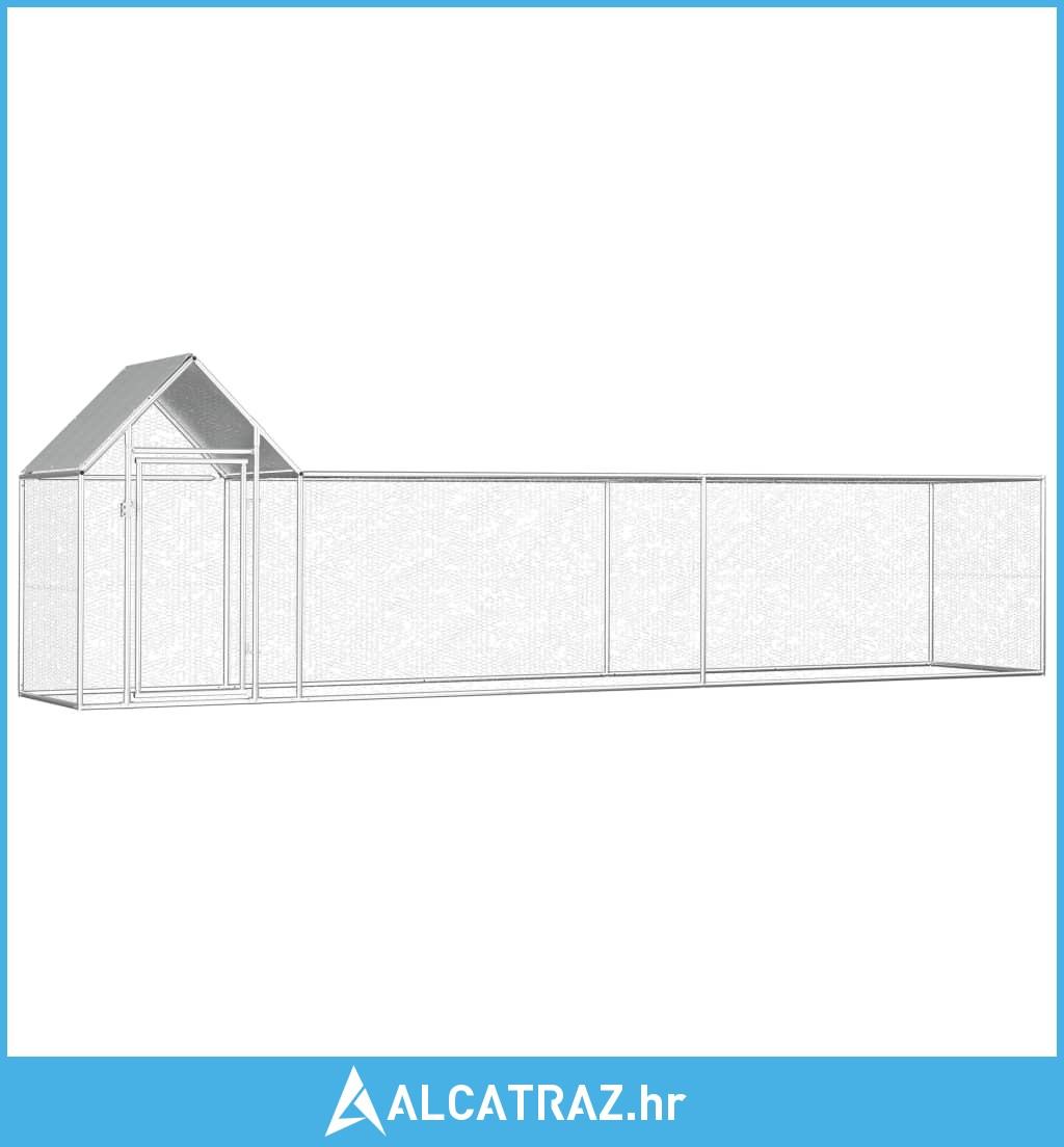 Kokošinjac od pocinčanog čelika 5 x 1 x 1,5 m - NOVO