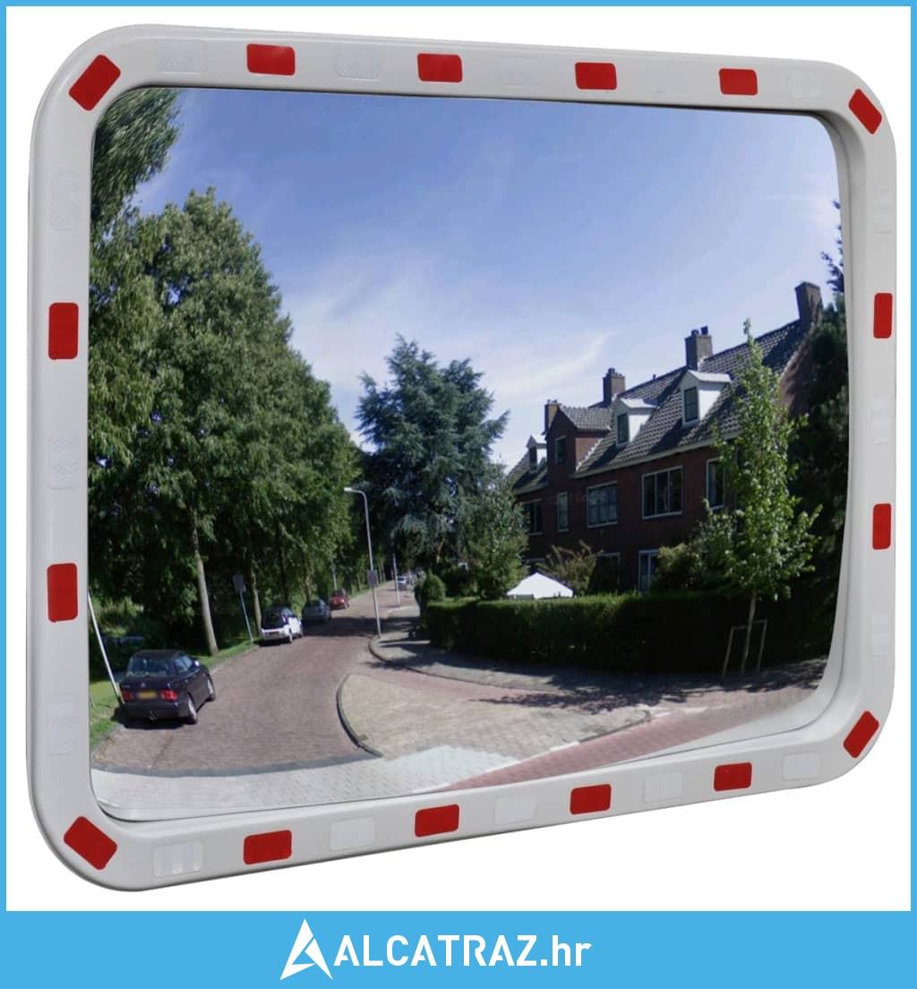 Konveksno pravokutno prometno ogledalo 60 x 80 cm s reflektorima - NOV