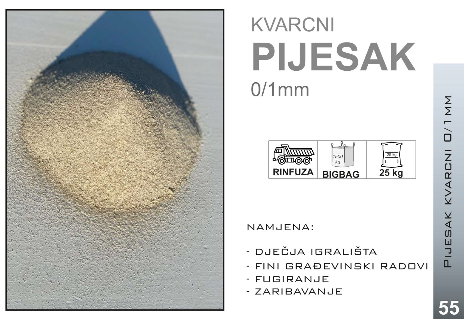 KVARCNI PIJESAK 0/1 mm