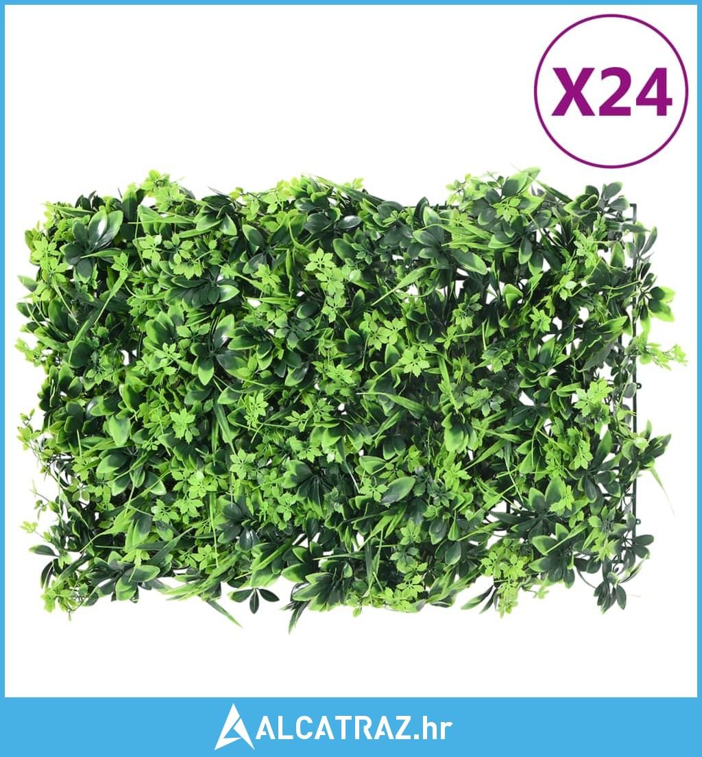 Ograda od umjetnog lišća 24 kom zelena 40 x 60 cm - NOVO