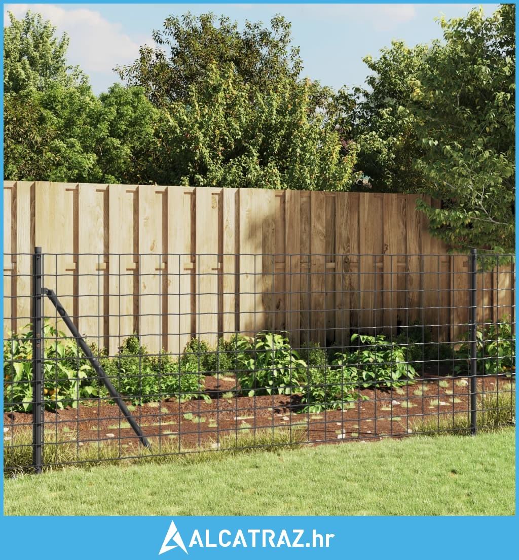 Ograda od žičane mreže s prirubnicom antracit 0,8 x 25 m - NOVO