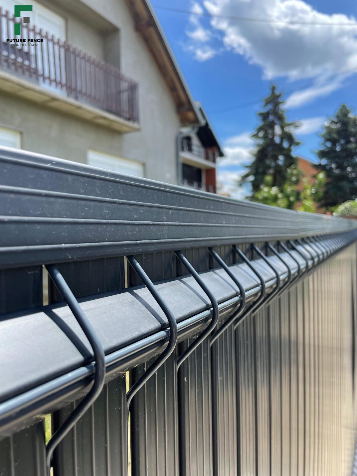 PVC letvice za ogradu (za 3D panele) – 103x205 cm – vertikalna ispuna