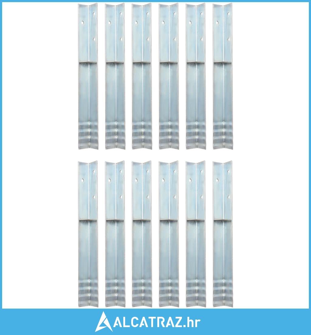 Sidro za Uzemljenje L Oblik 12 kom Pocinčani Čelik 5x5x50 cm - NOVO