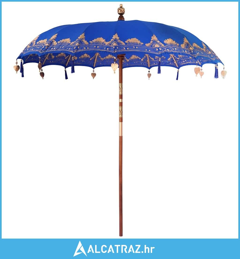 Suncobran Ostalo Plava x 250 cm Pamuk i drvo - NOVO