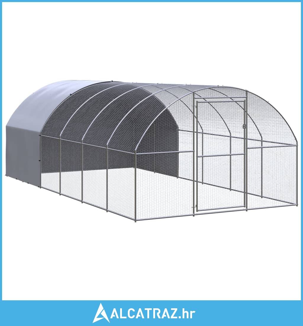 Vanjski kokošinjac 3 x 6 x 2 m od pocinčanog čelika - NOVO