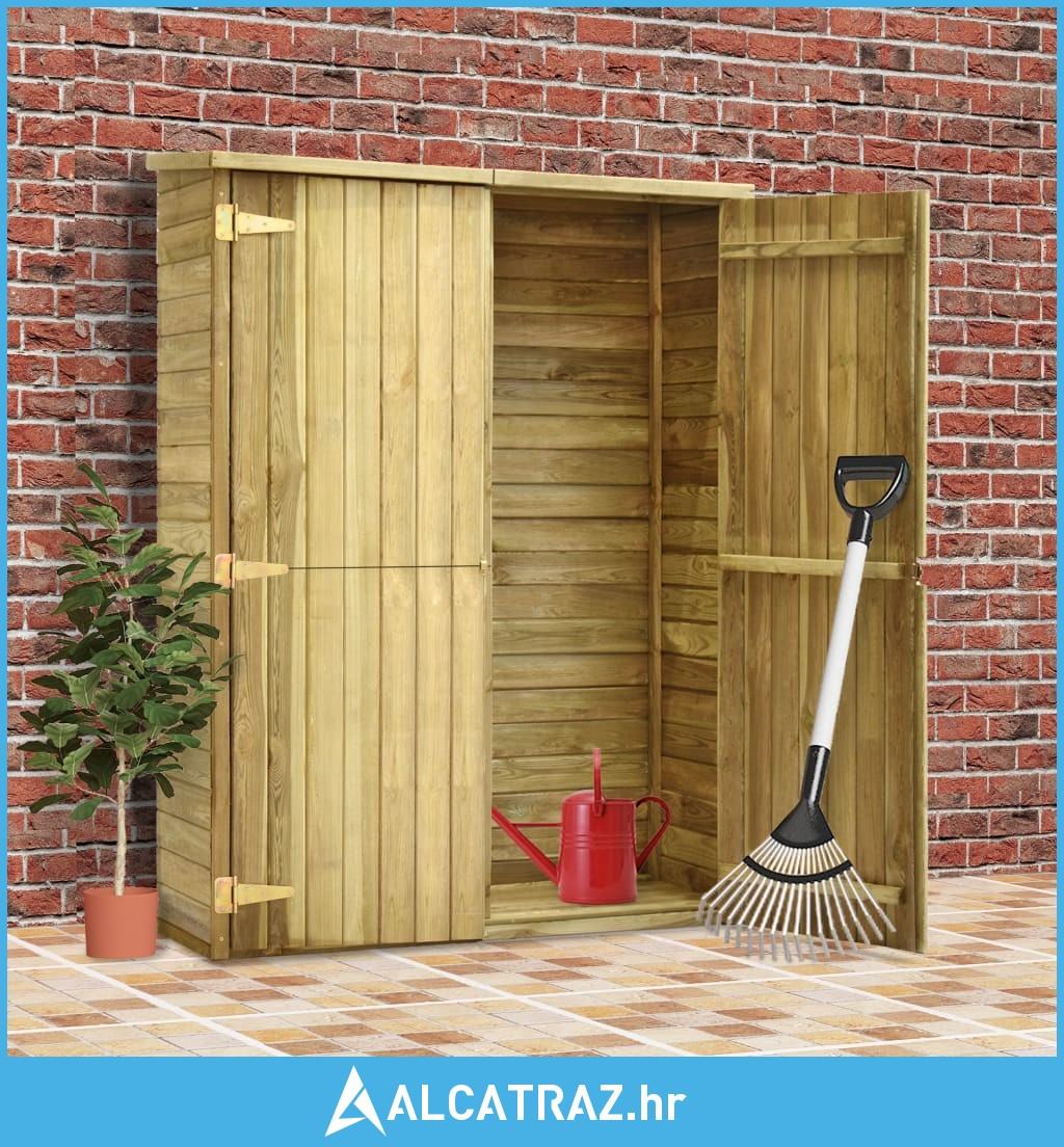 Vrtna kućica za alat od impregnirane borovine 123 x 50 x 171 cm - NOVO