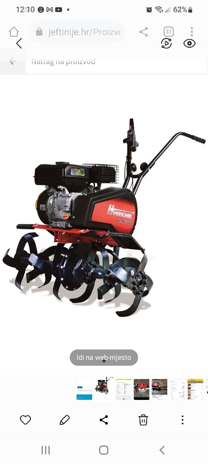 Vrtna freza HMH 500 TG HURRICANE