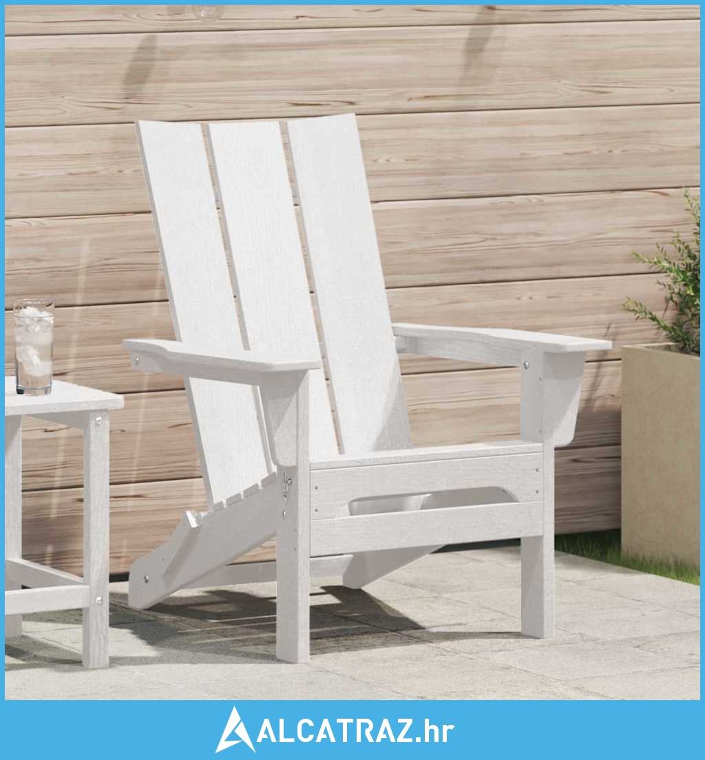 sklopivi Adirondack stol Bijeli 74.5x80.5x90 cm HDPE - NOVO