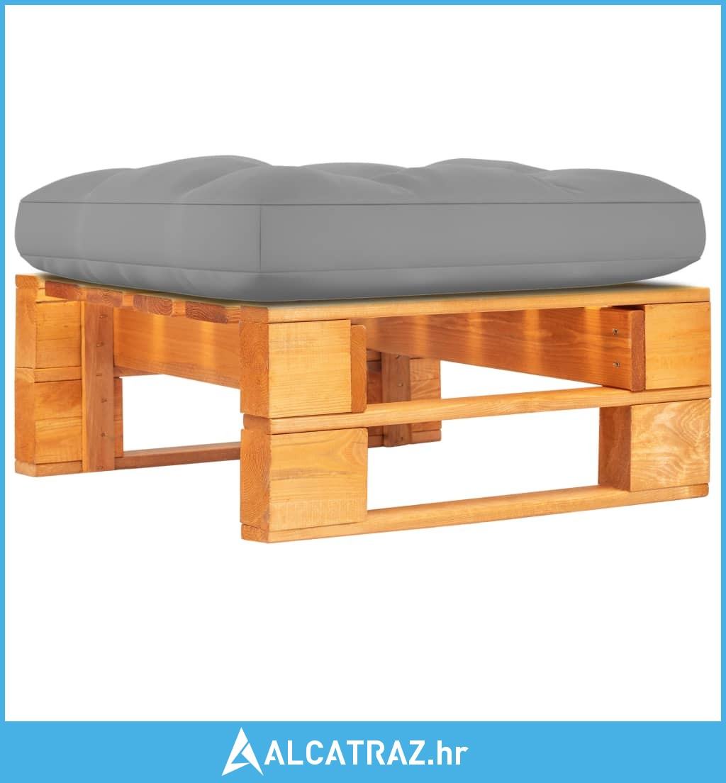 Vrtni otoman od paleta smeđa boja meda od impregnirane borovine - NOVO