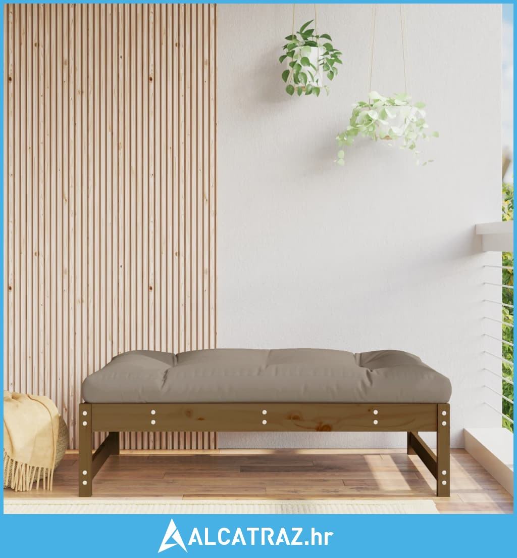 Vrtni tabure boja meda 120 x 80 cm od masivne borovine - NOVO