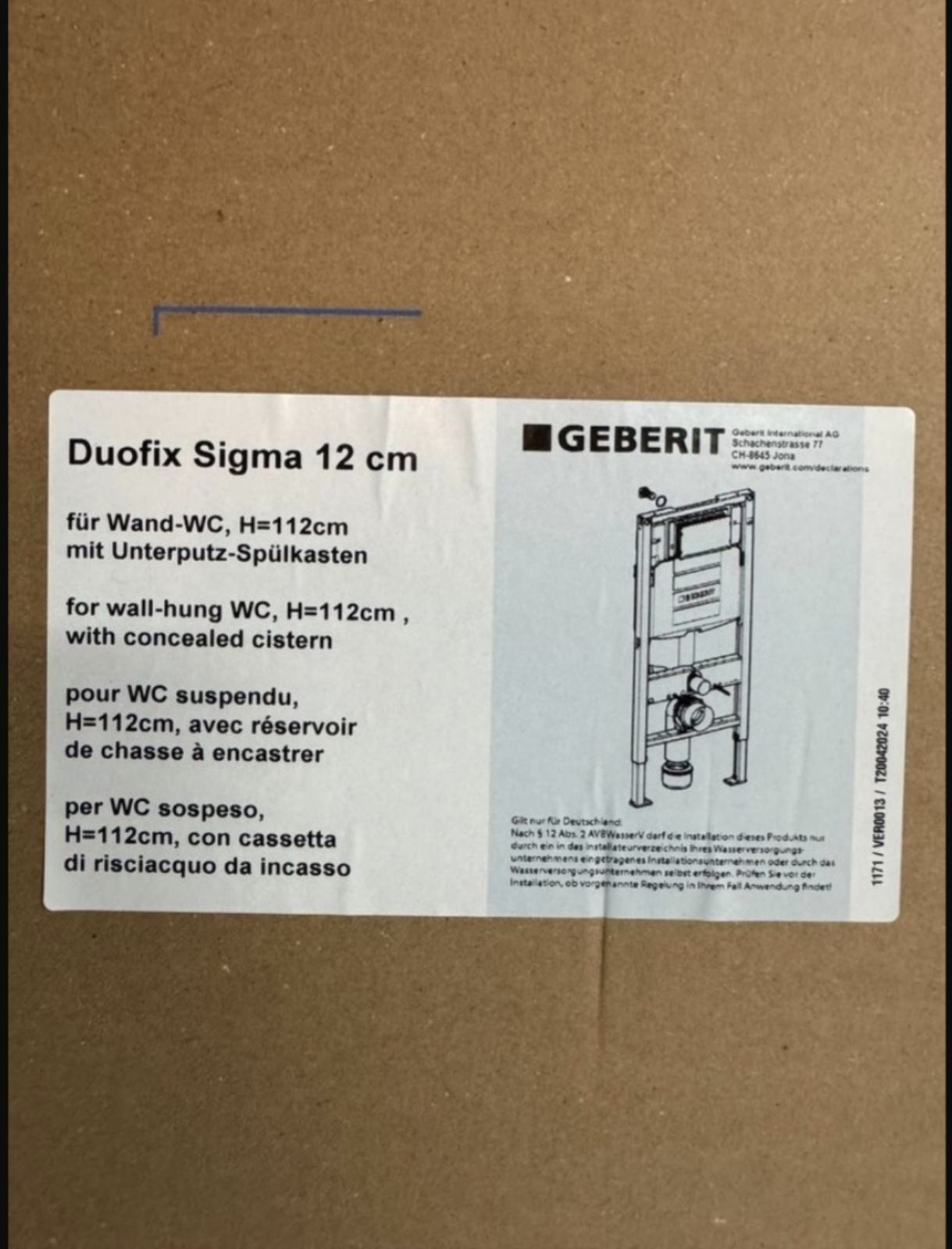 Geberit Duofix Sigma 12cm
