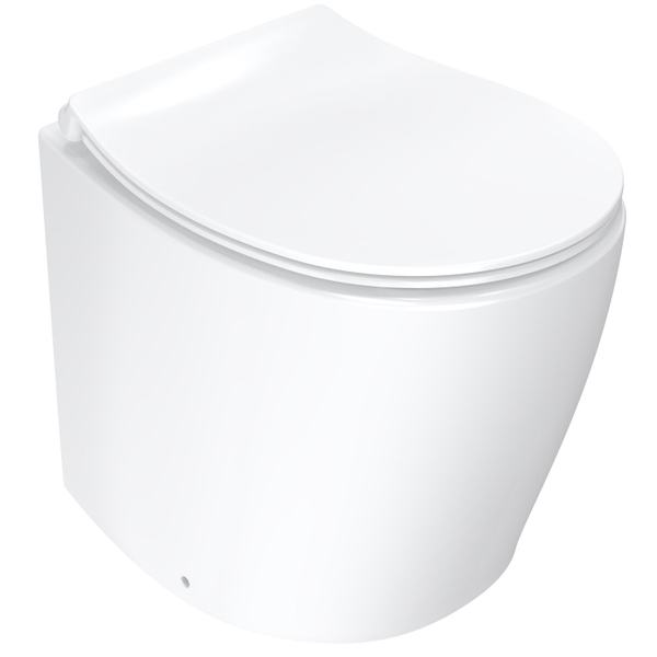 Stojeća toaletna WC školjka Concepto Feel Rimless i original daska..