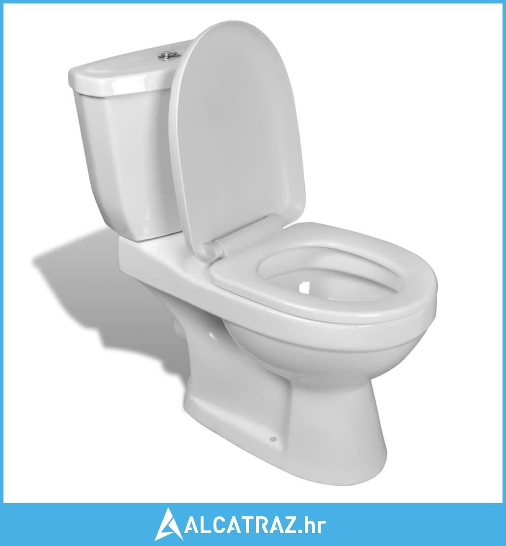 Toaletna školjka s vodokotlićem bijela - NOVO