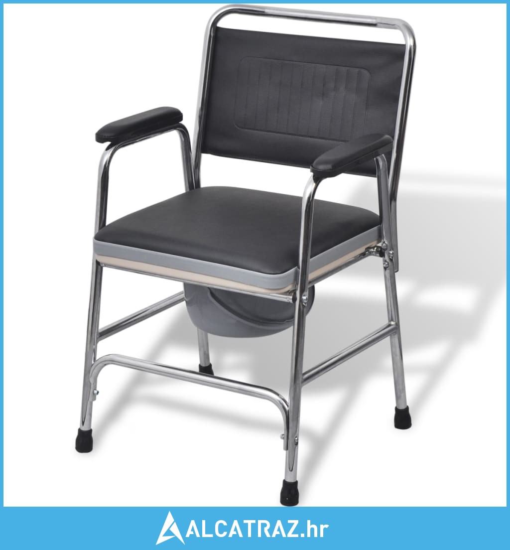 Toaletna stolica čelična crna - NOVO