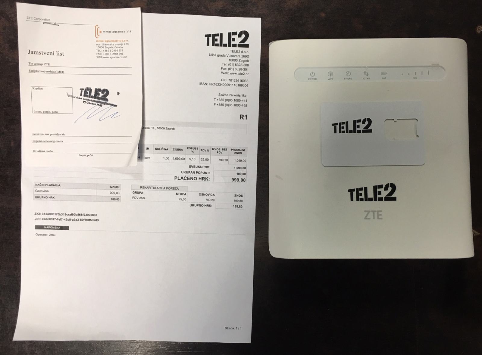 ZTE MF286 Router za pokućni internet Tele2