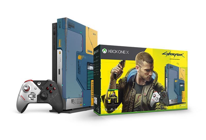 Xbox One X 1TB Cyberpunk 2077 Limited Edition + 2 joystick-a