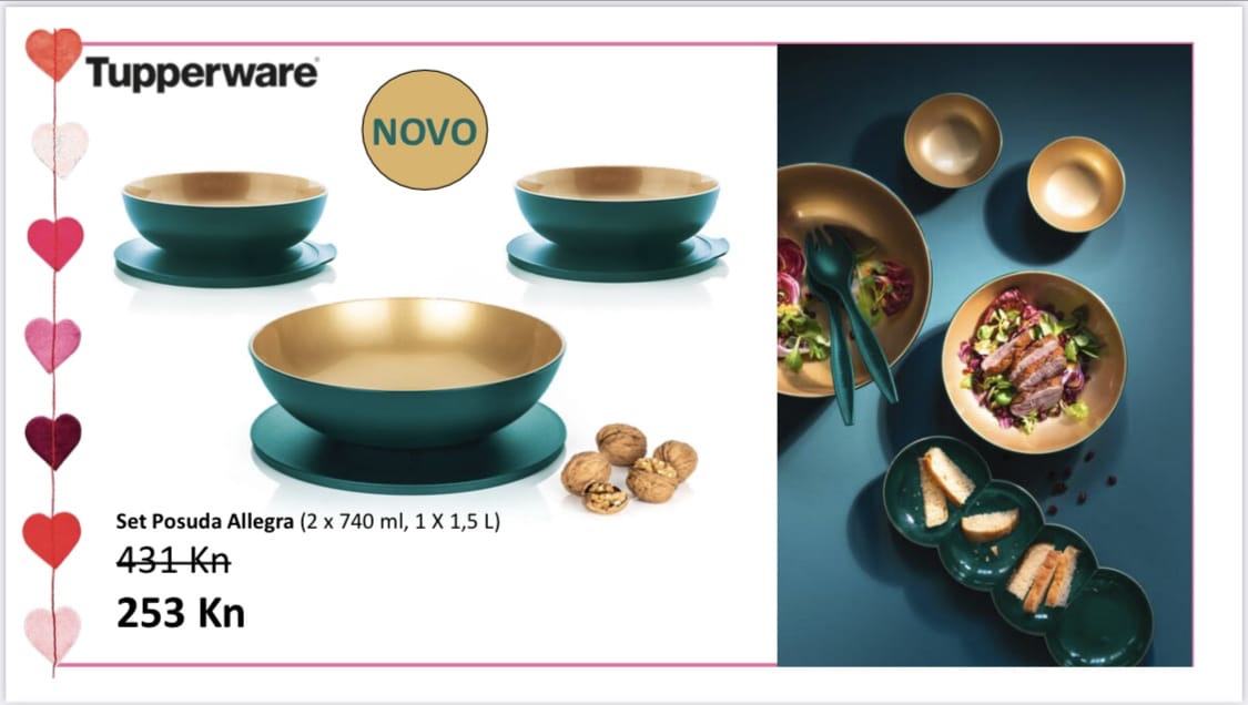 Tupperware set Allegra