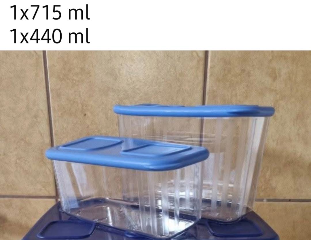 Tupperware set clear 715 i 440 ml