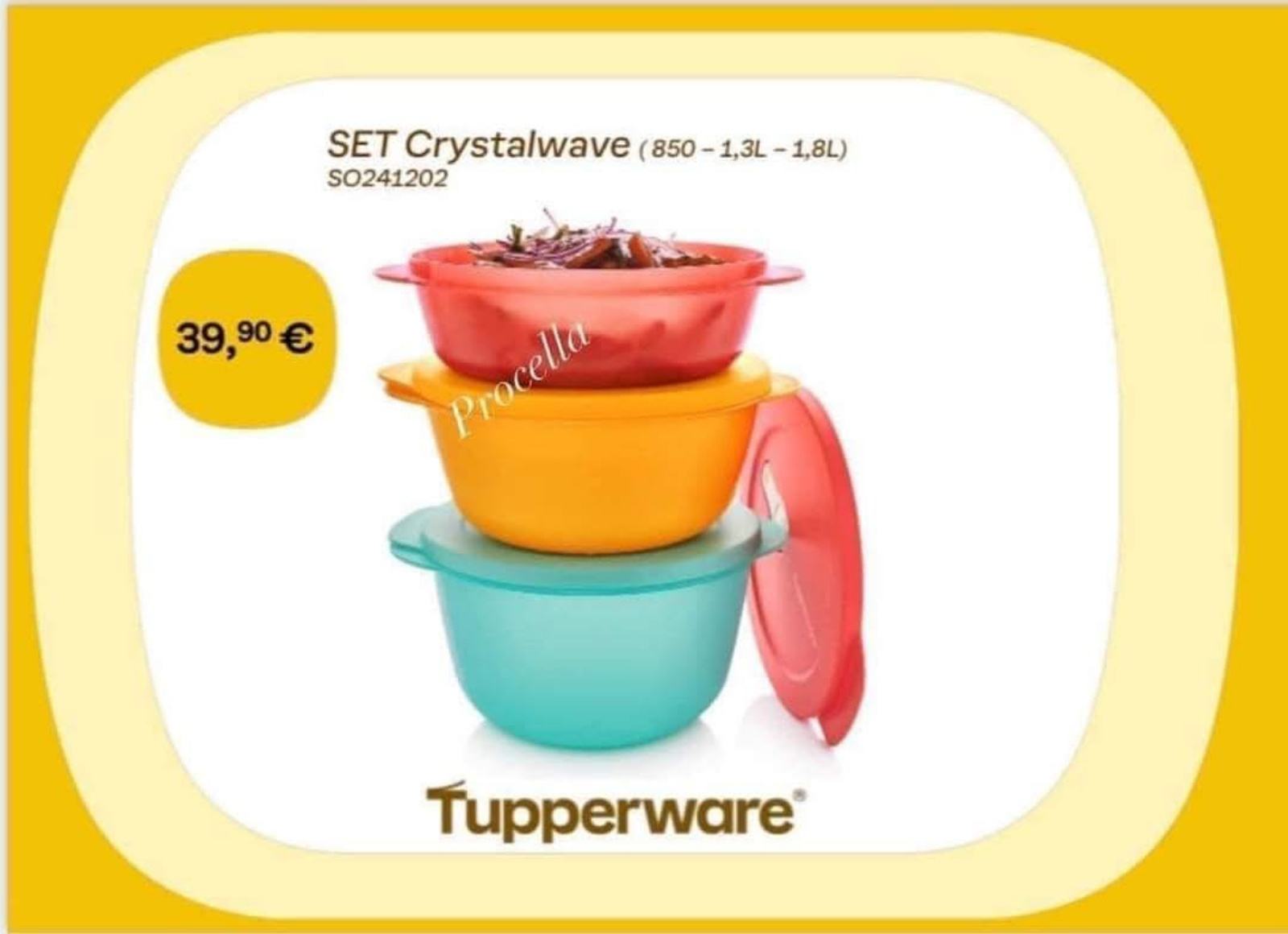 Tupperware Set Crystalwave za mikrovalnu