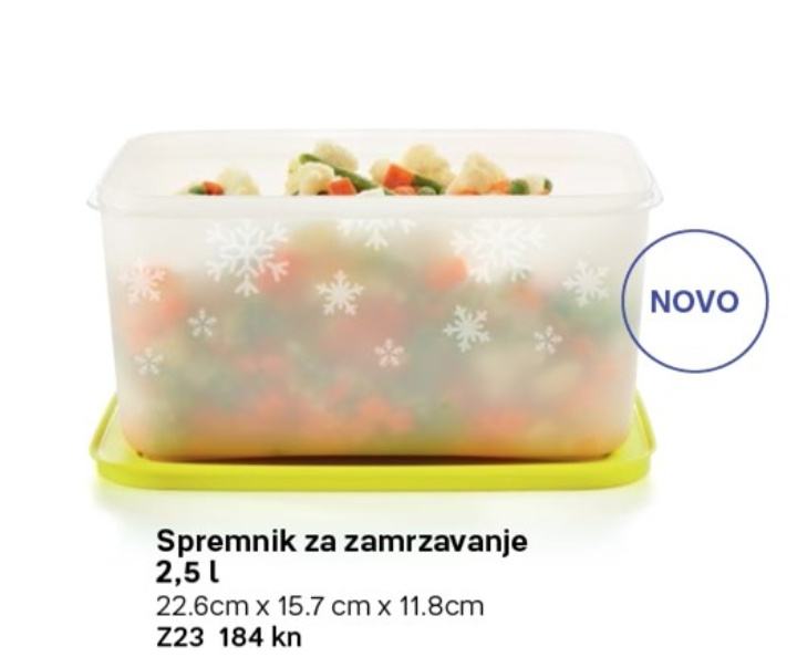 Tupperware spremnik za zamrzavanje