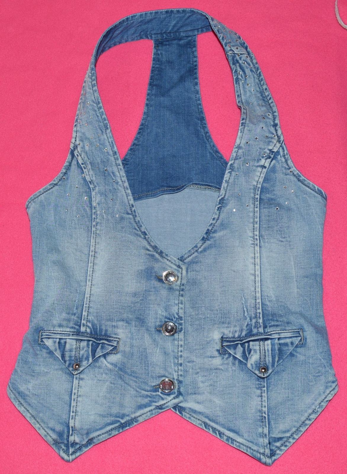 Jeans prsluk, vel S