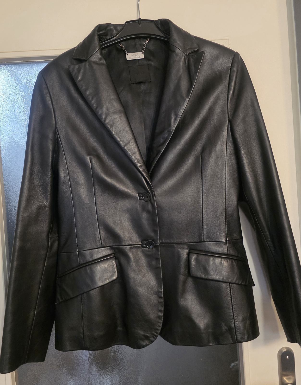 Ženska kožna mango jakna