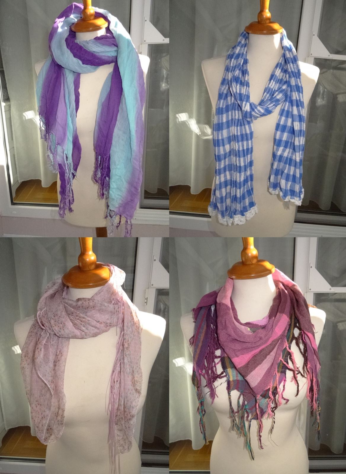 Ženske marame šarene, razne, 4 kom.