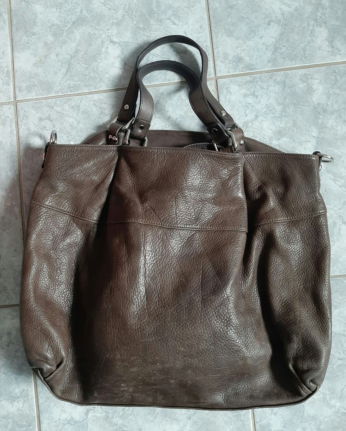 Američka Fairmount torba od prave kože+antilop smeđa torba GRATIS!