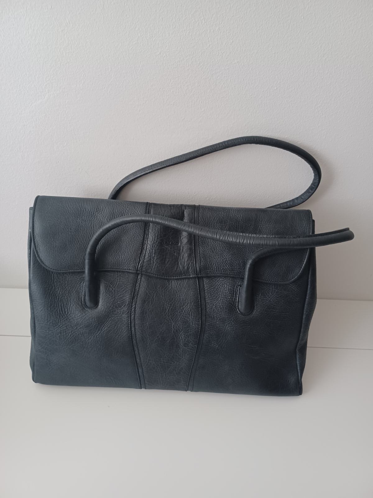 Kožna nova siva torba Galko