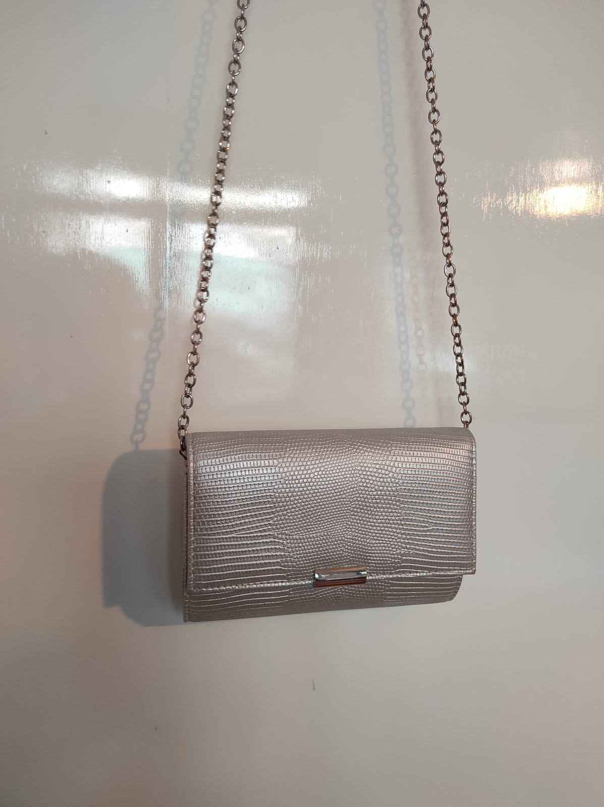 Svečana clutch torbica - Srebrna