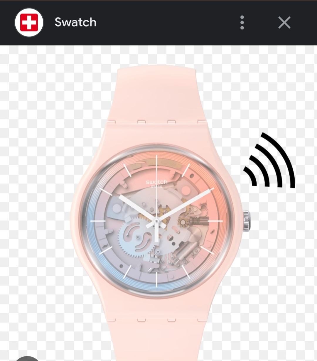 Swatch rozi gumeni wifi sat NOVO