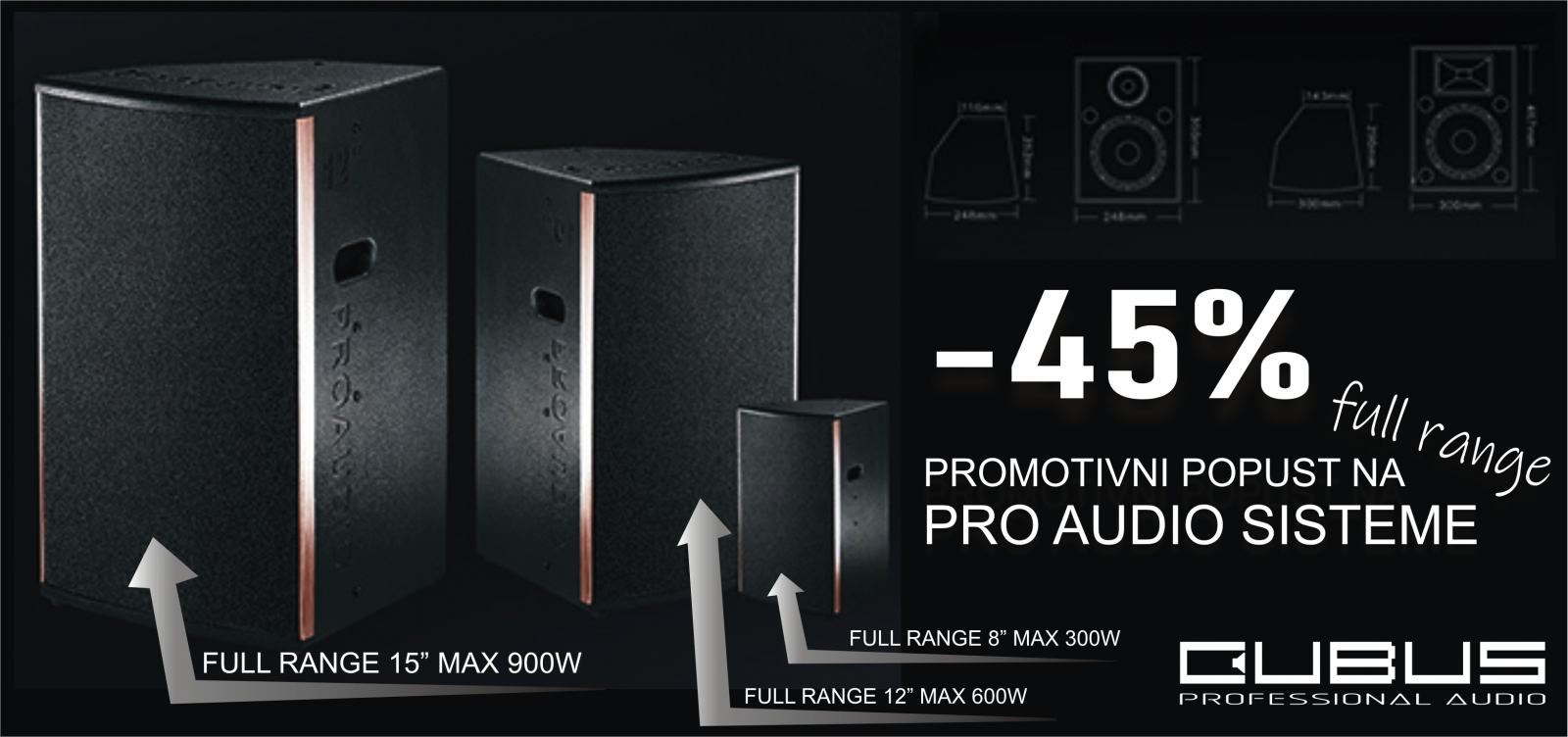 CUBUS CUBUS F115+ Professional audio --- PROMO -45%