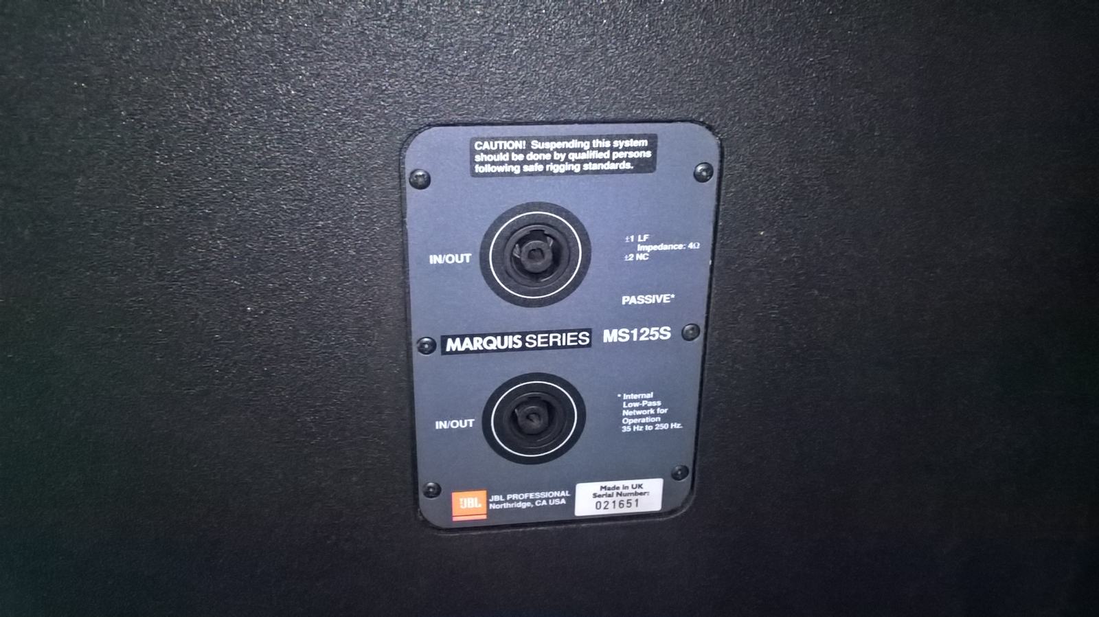 JBL MARQUIS SERIES MS125S
